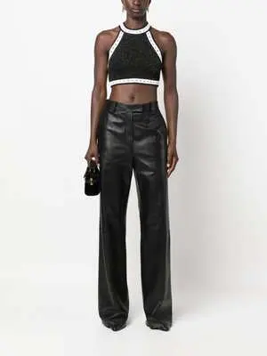 Balmain Cut-out Detail Cropped Top