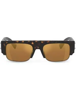Dolce & Gabbana Rectangle Frame Sunglasses - Brown