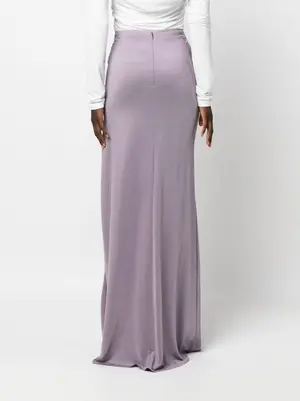 Elisabetta Franchi Logo Chain Link Belt Long Skirt