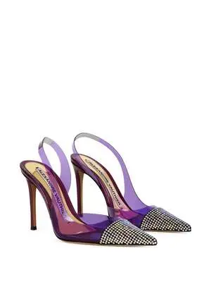 Alexandre Vauthier Amber Ghost 105mm Slingback Pumps - Purple