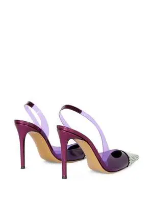 Alexandre Vauthier Amber Ghost 105mm Slingback Pumps - Purple