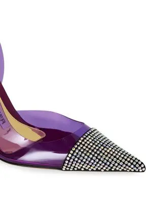 Alexandre Vauthier Amber Ghost 105mm Slingback Pumps - Purple