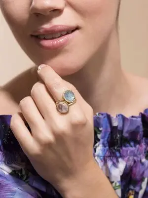 Irene Neuwirth Classic Aquamarine And Diamond Ring