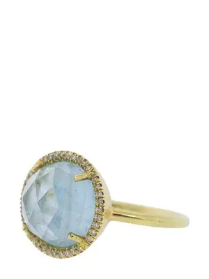 Irene Neuwirth Classic Aquamarine And Diamond Ring