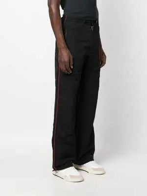 Palm Angels Logo-embroidered Checked Trousers