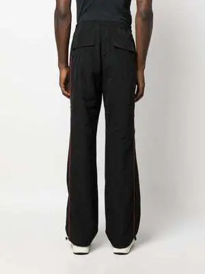 Palm Angels Logo-embroidered Checked Trousers