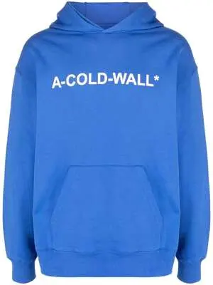 A-COLD-WALL* Essentials Logo-print Hoodie - Blue