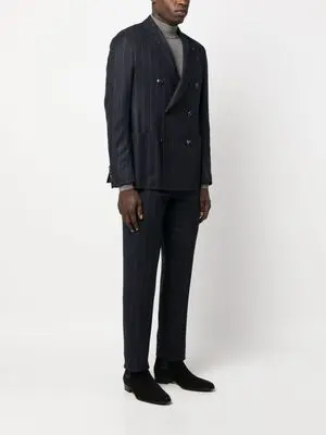 LARDINI Double-breasted Pinstripe-pattern Suit