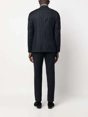 LARDINI Double-breasted Pinstripe-pattern Suit