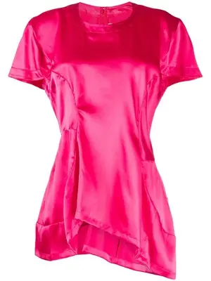 Comme Des Garçons Panelled Short-sleeve T-shirt - Pink