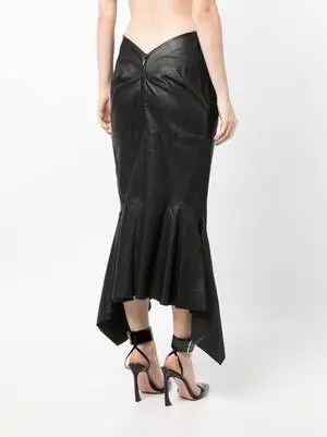 Maticevski Analogy Leather Midi Skirt
