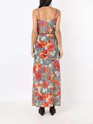 AMIR SLAMA Floral-print Maxi Dress