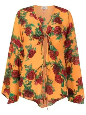 AMIR SLAMA Rose-pattern Blouse