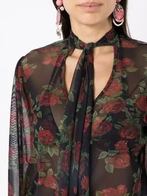 AMIR SLAMA Floral Blouse