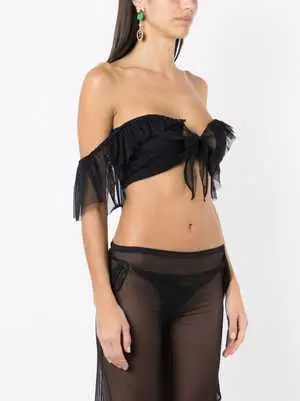 AMIR SLAMA Tie-fastening Crop Top