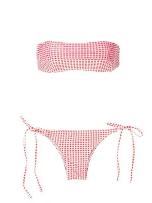 AMIR SLAMA Gingham Bikini Set