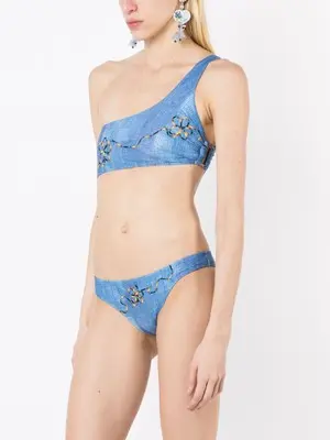AMIR SLAMA Embroidered Two-piece Bikini Set