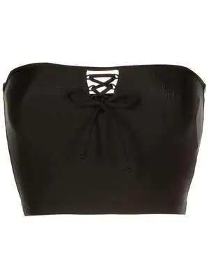 AMIR SLAMA Lace-up Cropped Top