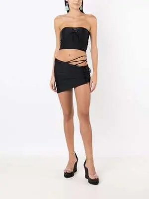 AMIR SLAMA Lace-up Cropped Top