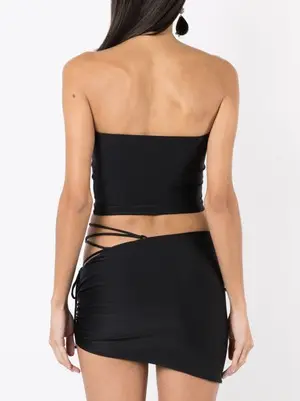 AMIR SLAMA Lace-up Cropped Top