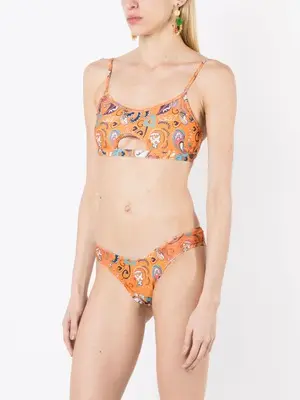 AMIR SLAMA Graphic-print Bikini Set