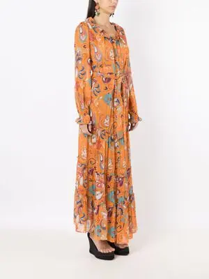 AMIR SLAMA Graphic-pattern Maxi Shirtdress