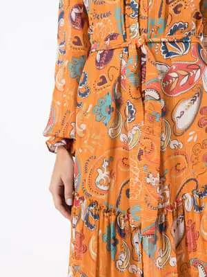 AMIR SLAMA Graphic-pattern Maxi Shirtdress