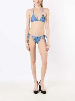 AMIR SLAMA Embroidered Patch Bikini Set