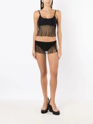AMIR SLAMA Macramé Fringe Bikini Set