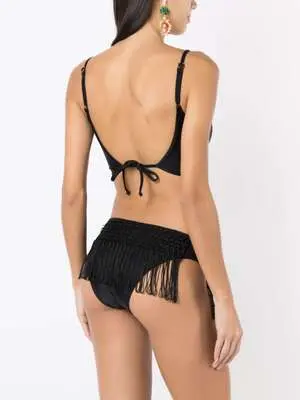AMIR SLAMA Macramé Fringe Bikini Set