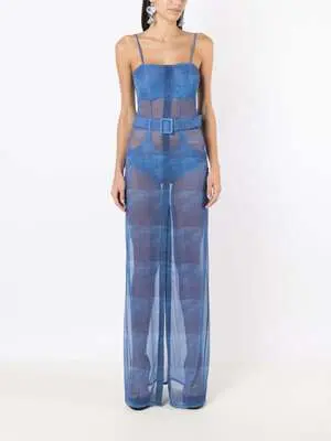 AMIR SLAMA Sheer-finish Maxi Dress