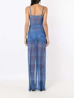 AMIR SLAMA Sheer-finish Maxi Dress