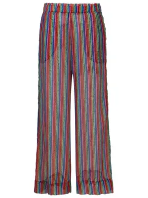 AMIR SLAMA Graphic-print Silk Trousers