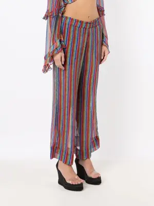 AMIR SLAMA Graphic-print Silk Trousers