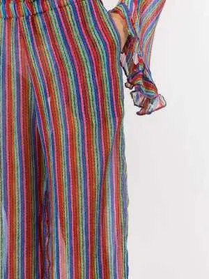AMIR SLAMA Graphic-print Silk Trousers