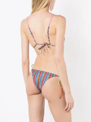 AMIR SLAMA Braided-pattern Bikini Set