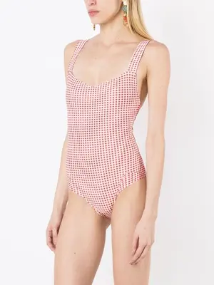 AMIR SLAMA Gingham Swimsuit