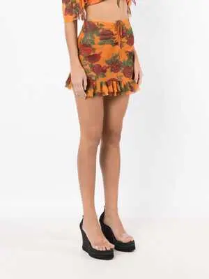 AMIR SLAMA Rose-pattern Miniskirt