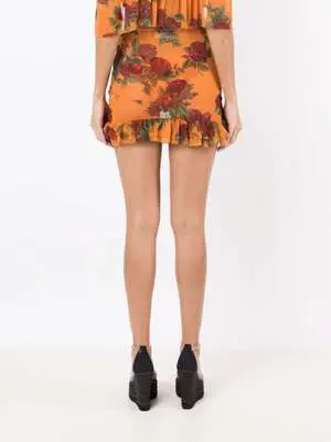 AMIR SLAMA Rose-pattern Miniskirt