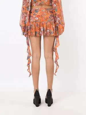 AMIR SLAMA Graphic-print Mini Skirt