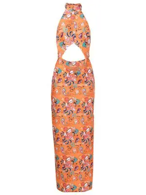 AMIR SLAMA Graphic-print Maxi Dress