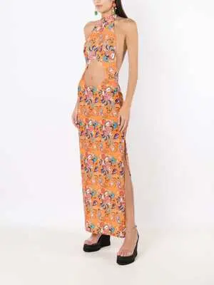 AMIR SLAMA Graphic-print Maxi Dress