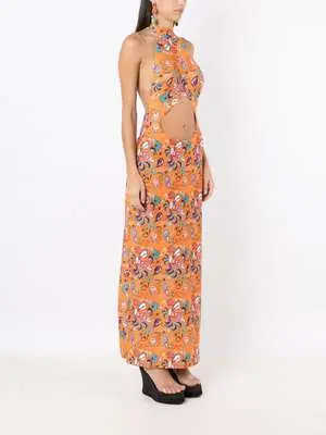 AMIR SLAMA Graphic-print Maxi Dress