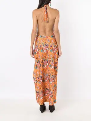 AMIR SLAMA Graphic-print Maxi Dress