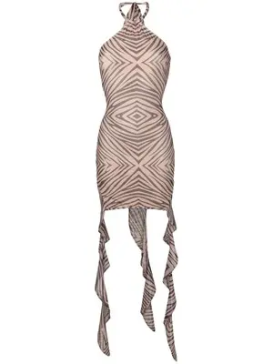 AMIR SLAMA Animal-pattern Mini Dress
