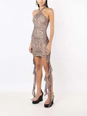 AMIR SLAMA Animal-pattern Mini Dress
