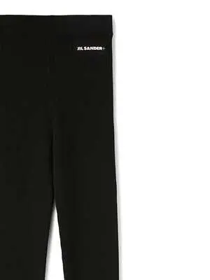 JIL SANDER Logo-print High-waist Leggings - Black