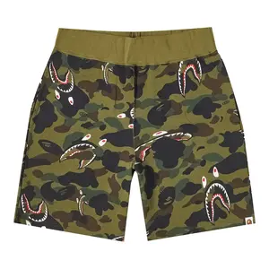 A BATHING APE 1st Camo Wide Sweatshort - Green