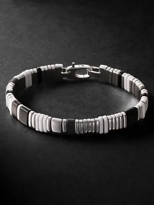 John Hardy Onyx, Hematite And Enamel Beaded Bracelet - Silver