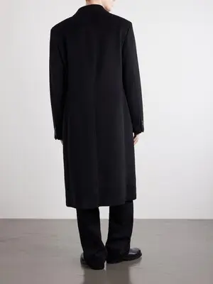 Our Legacy Whale Double-breasted Mohair-blend Coat - Black